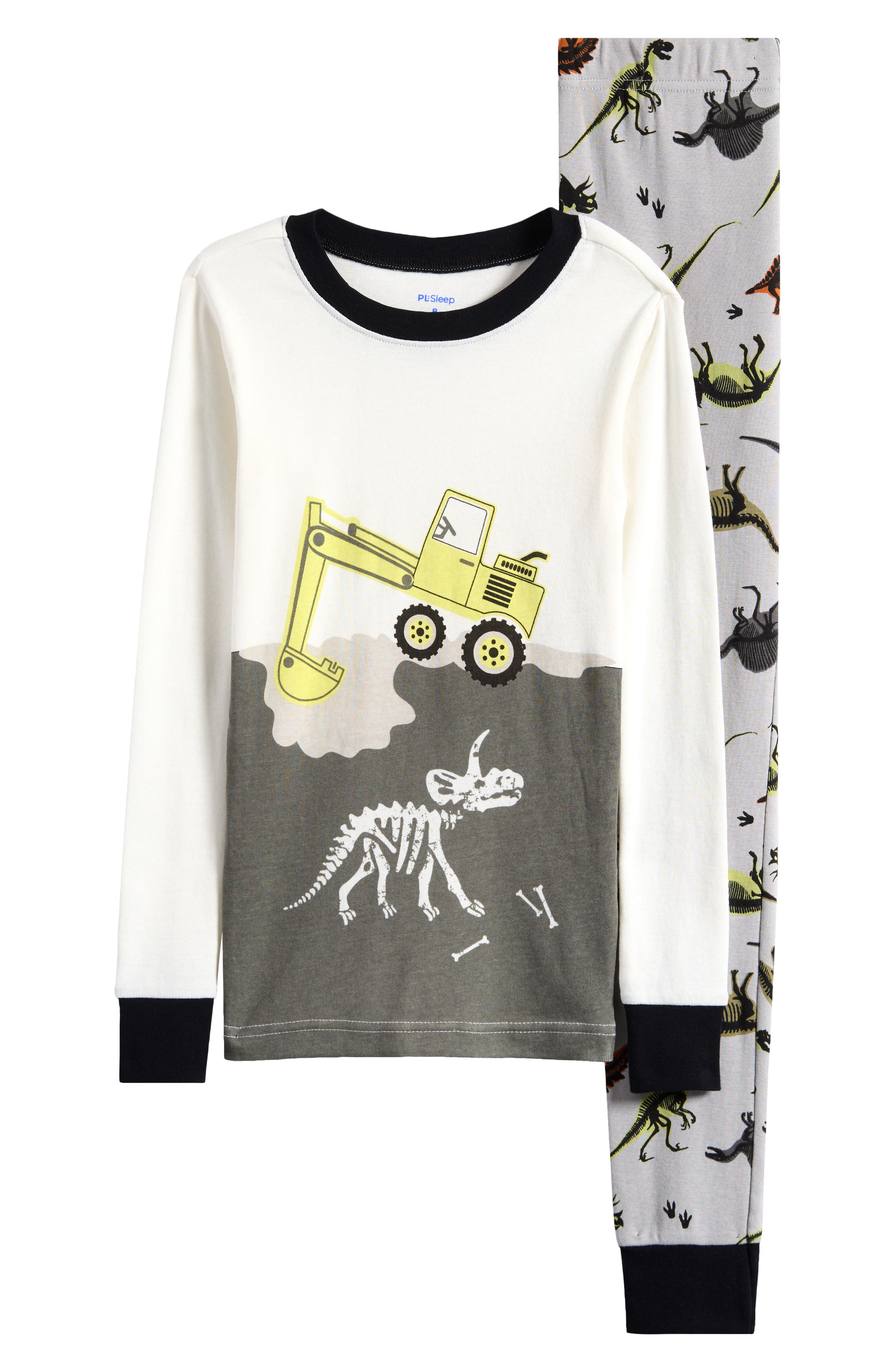 Petit Lem Kids' Dino Dig Long Pajamas | Nordstromrack