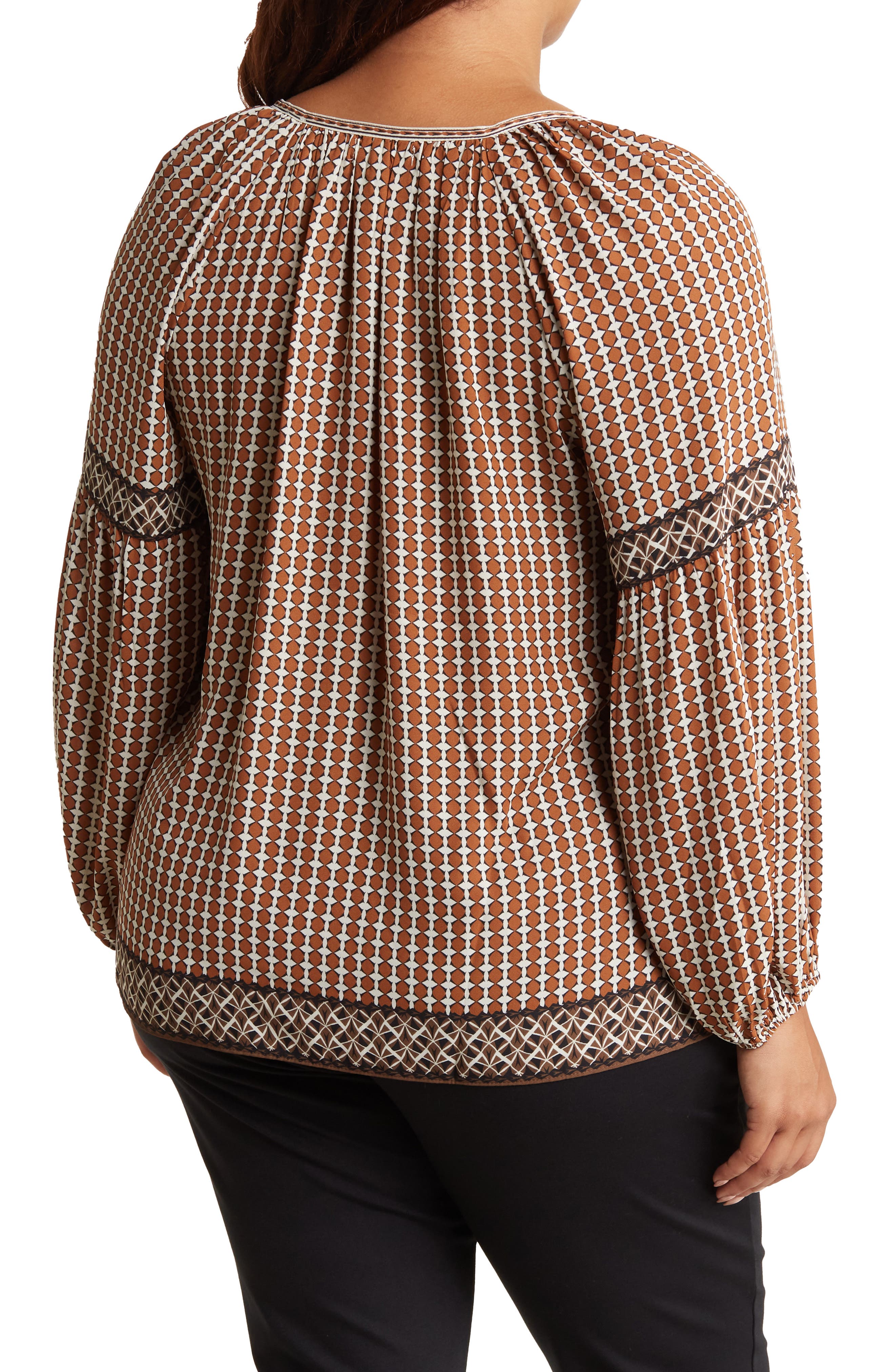 MAX STUDIO Border Print Blouse | Nordstromrack
