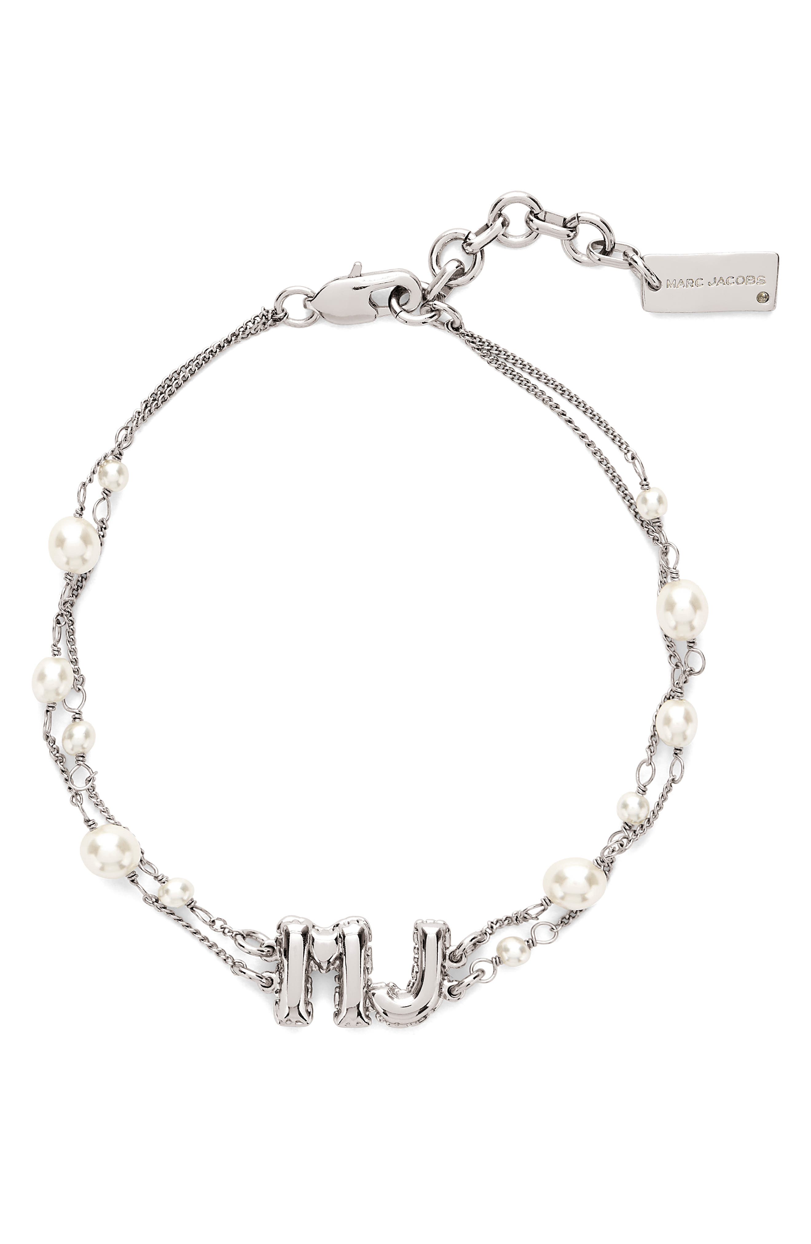 Marc Jacobs MJ Balloon Charm Faux Pearl Bracelet | Nordstrom