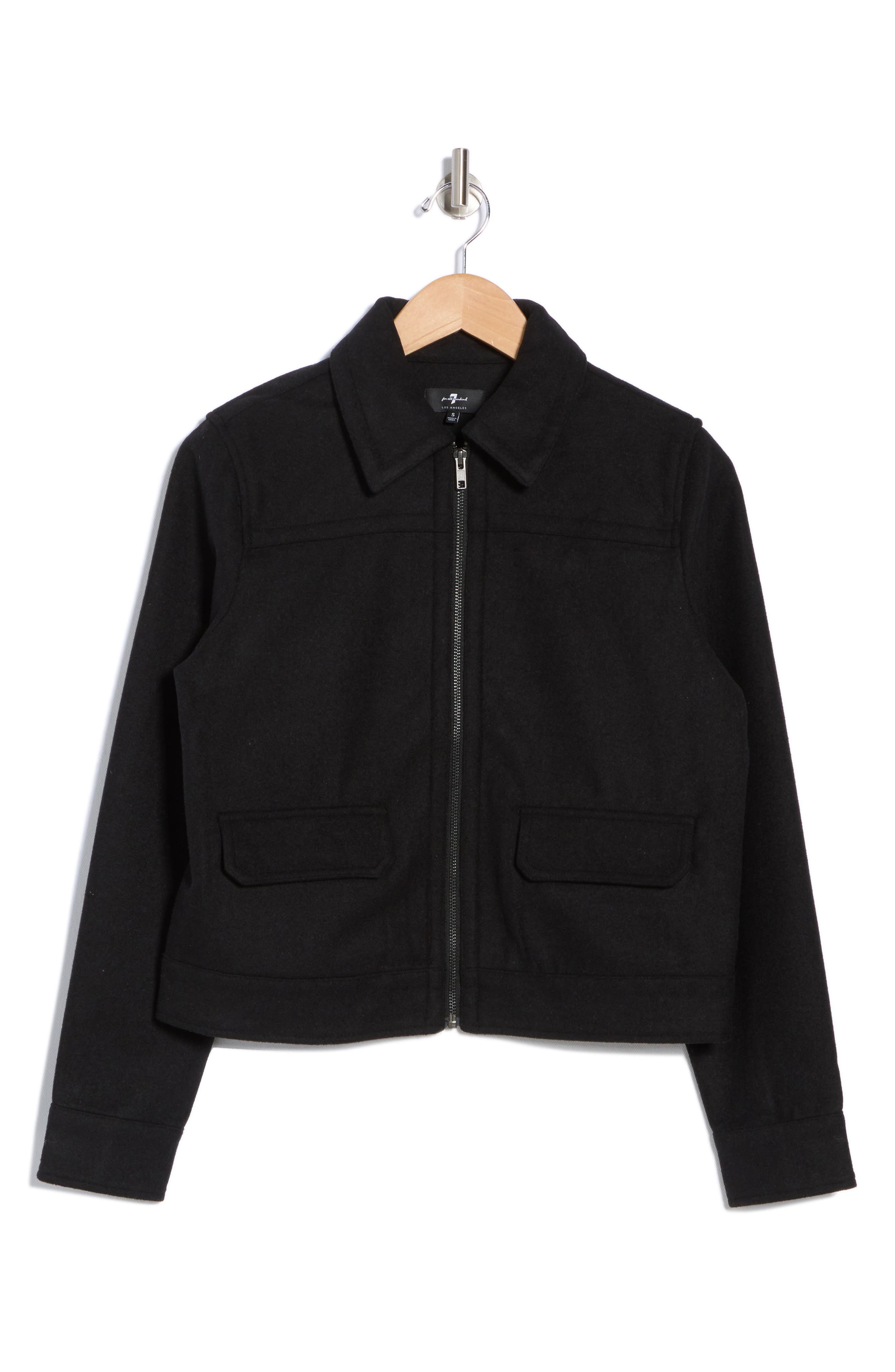 7 For All Mankind Felted Crop Jacket | Nordstromrack