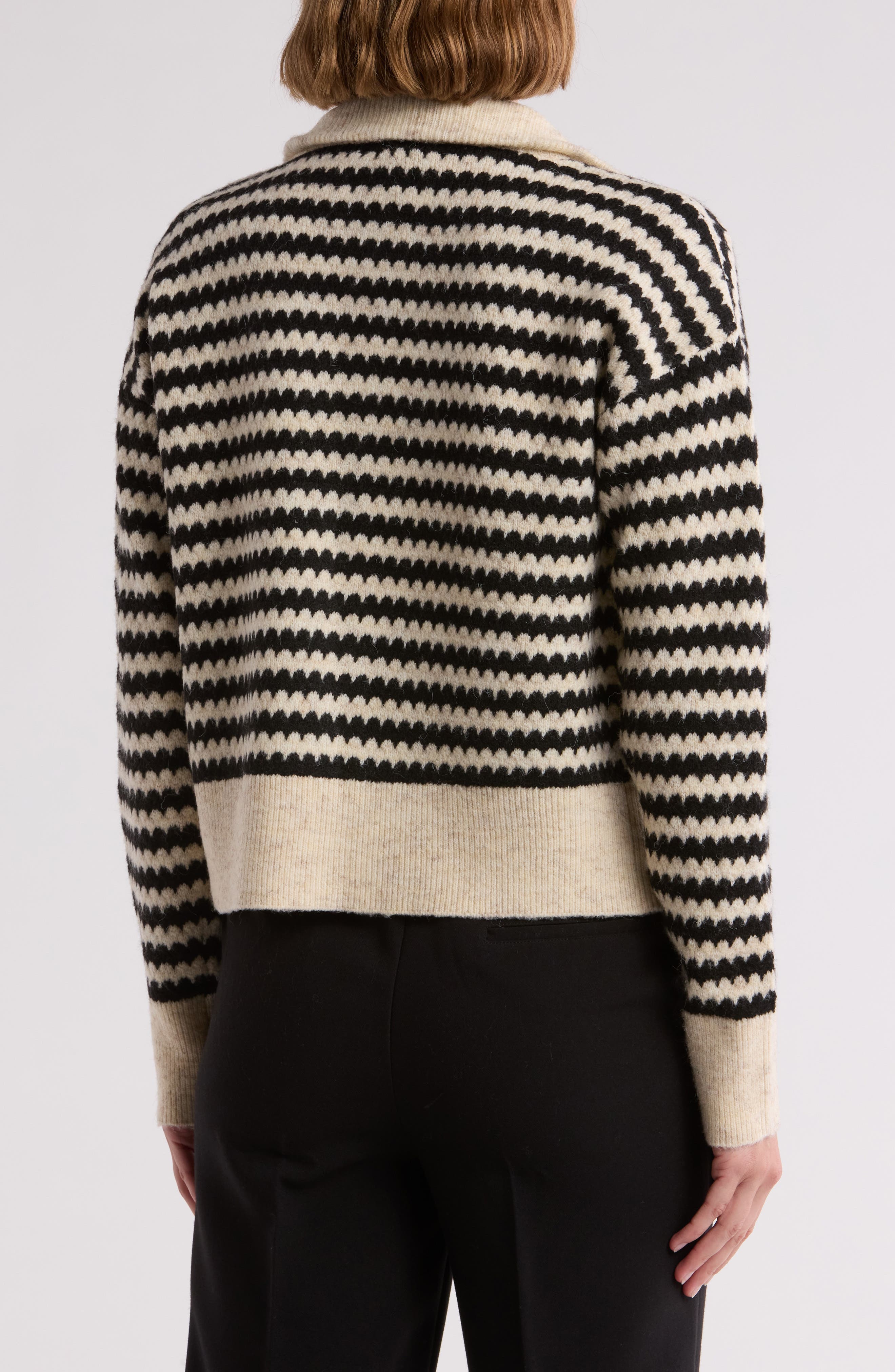 RDI Stripe Zip Front Crop Cardigan | Nordstromrack