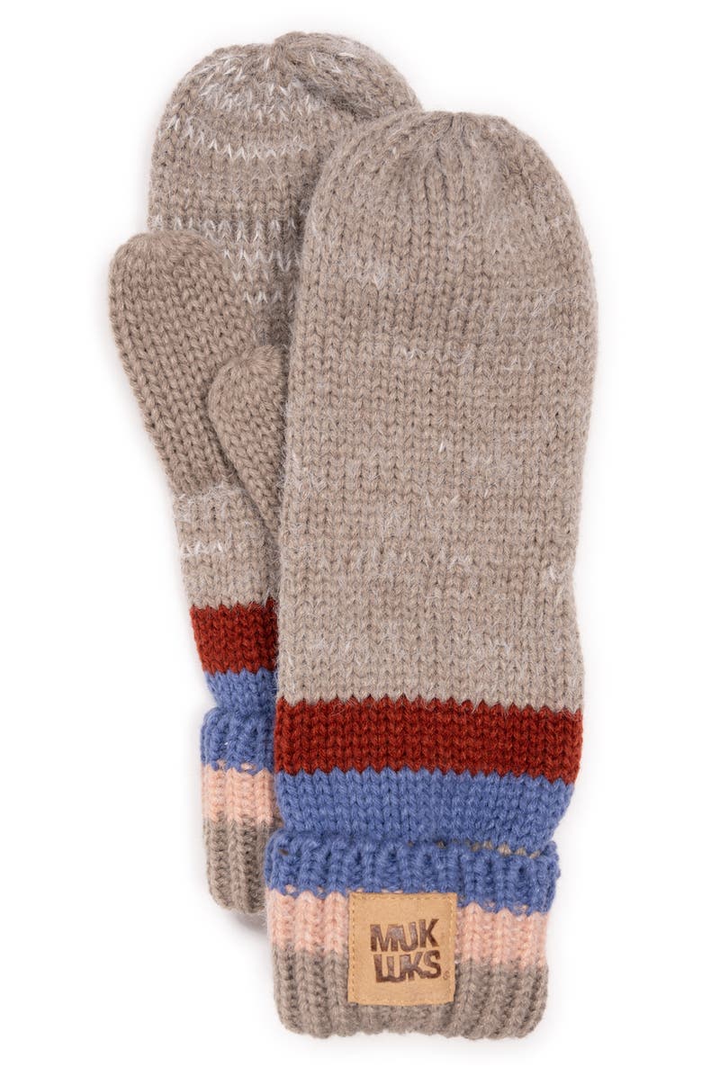 MUK LUKS Rib Knit Cuff Mittens | Nordstromrack