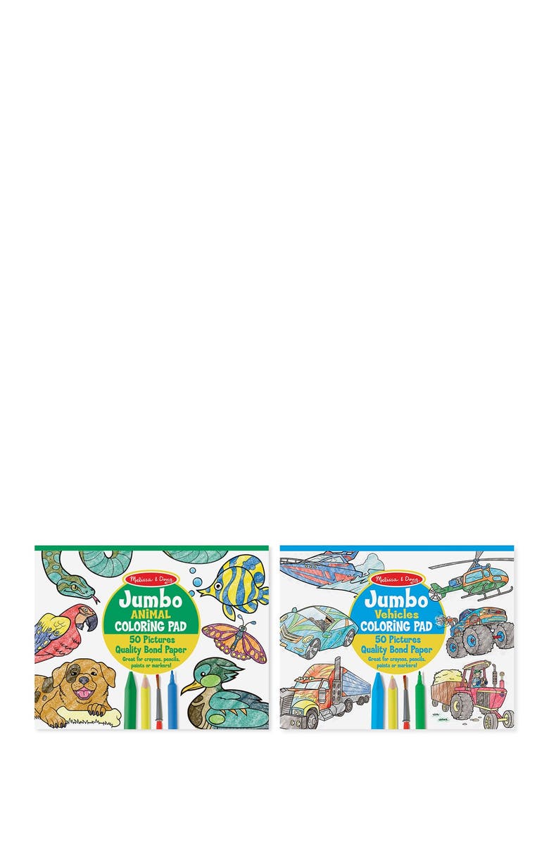 Melissa & Doug Vehicles and Animals Coloring Pad - Pack of 2 ...