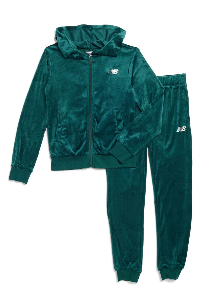New Balance Kids' Velour Full Zip Hoodie & Joggers Set | Nordstromrack