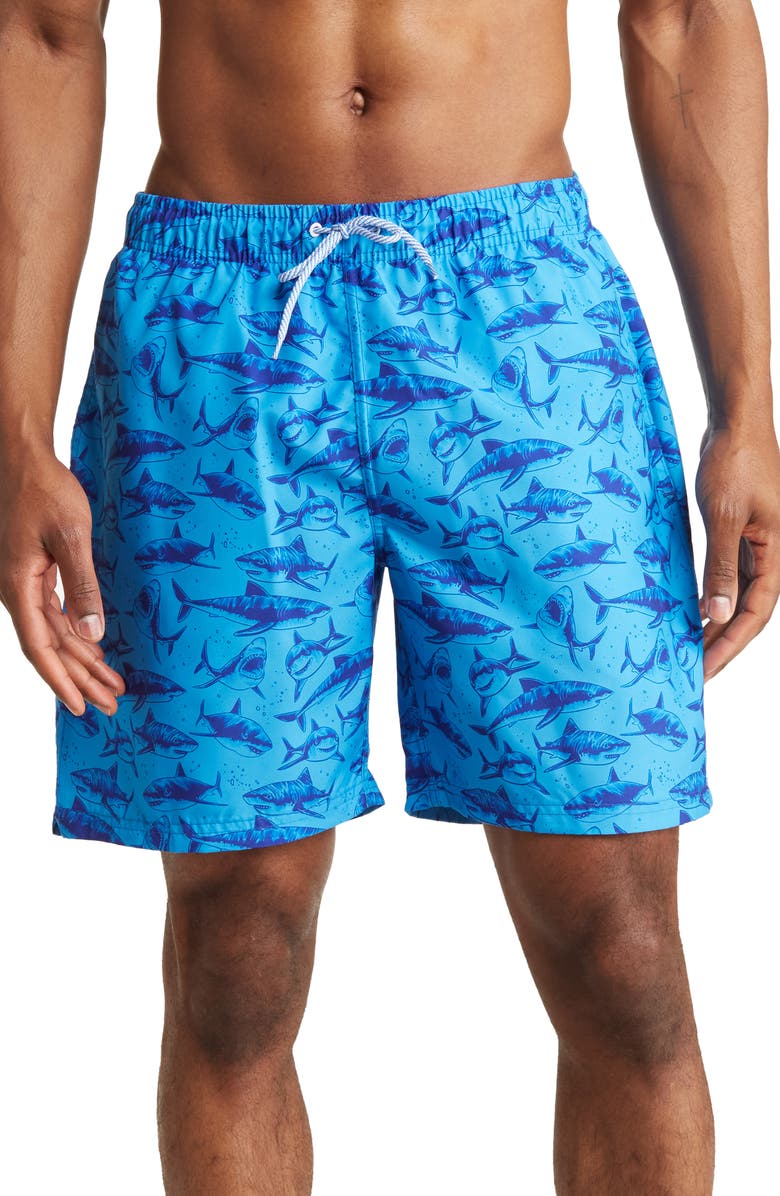 TailorByrd Shark Print Swim Trunks | Nordstromrack