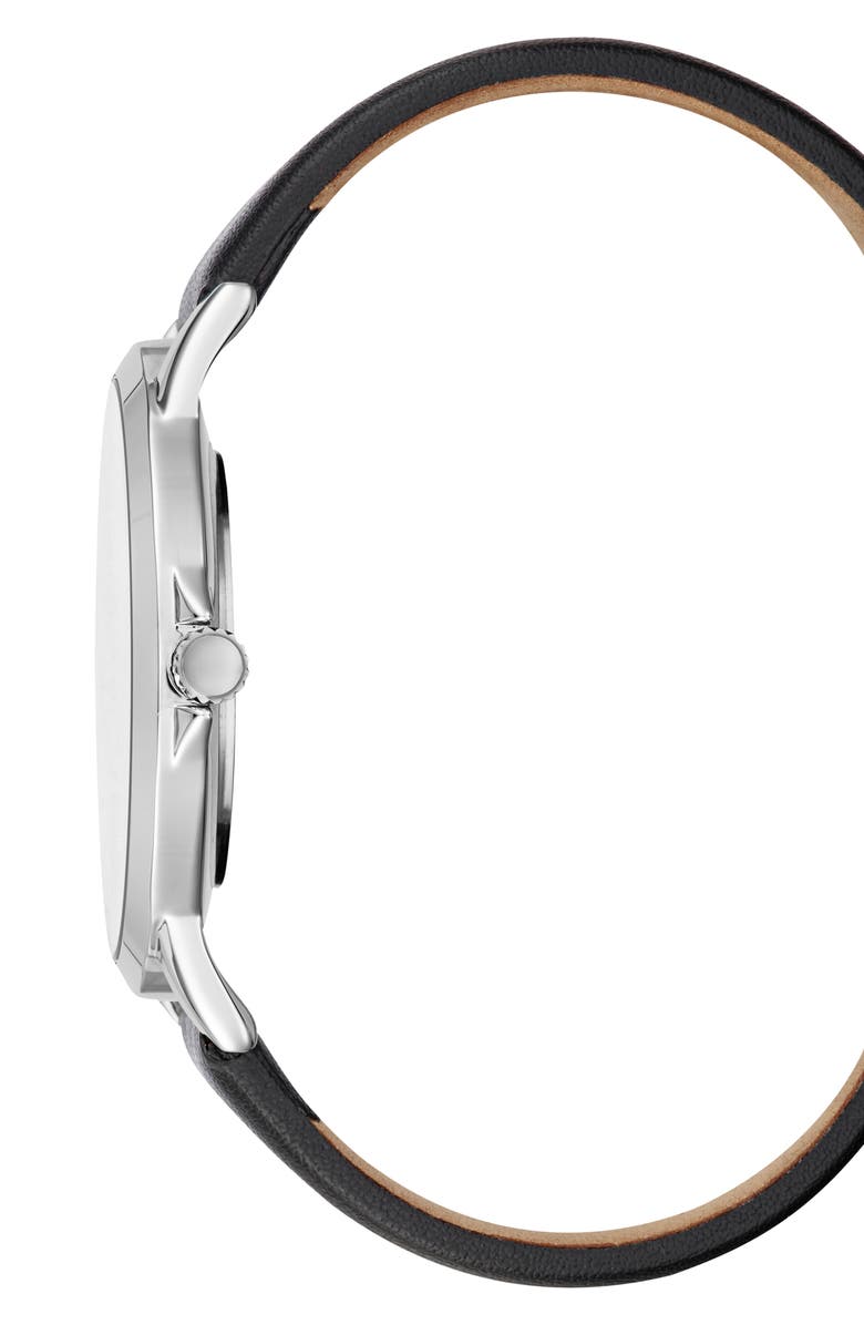 Kenneth Cole Genuine Diamond Leather Strap Watch, 44mm - 0.005ct ...