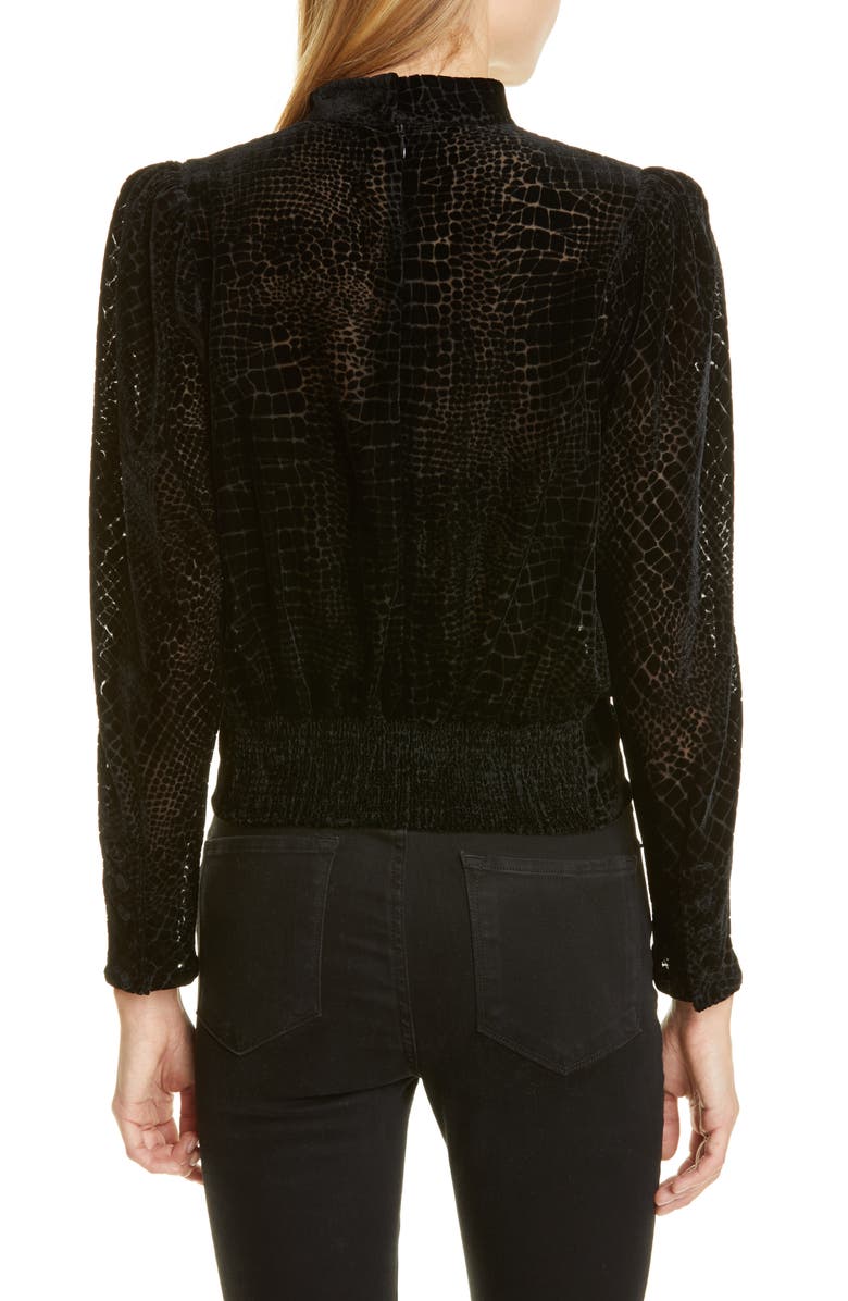 FRAME Party Snake Scale Velvet Burnout Top | Nordstrom