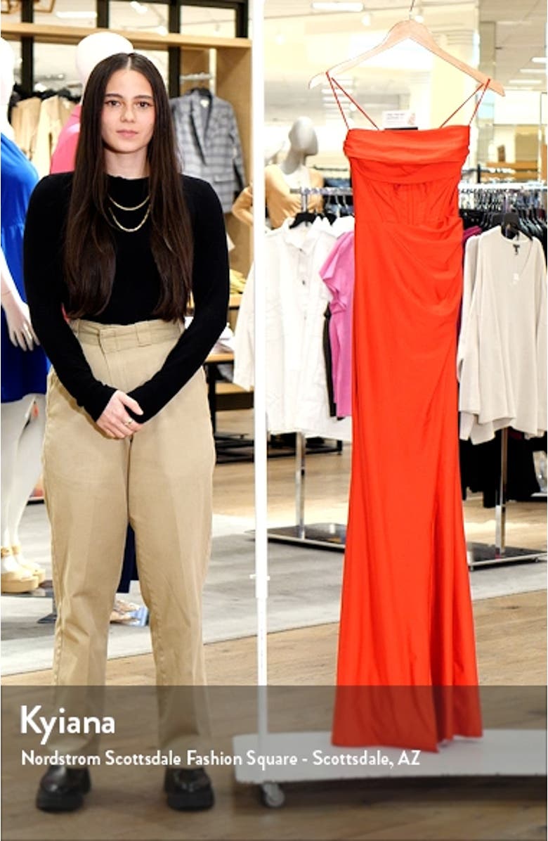 Speechless Pleated Lace-Up Back Sleeveless Gown | Nordstromrack