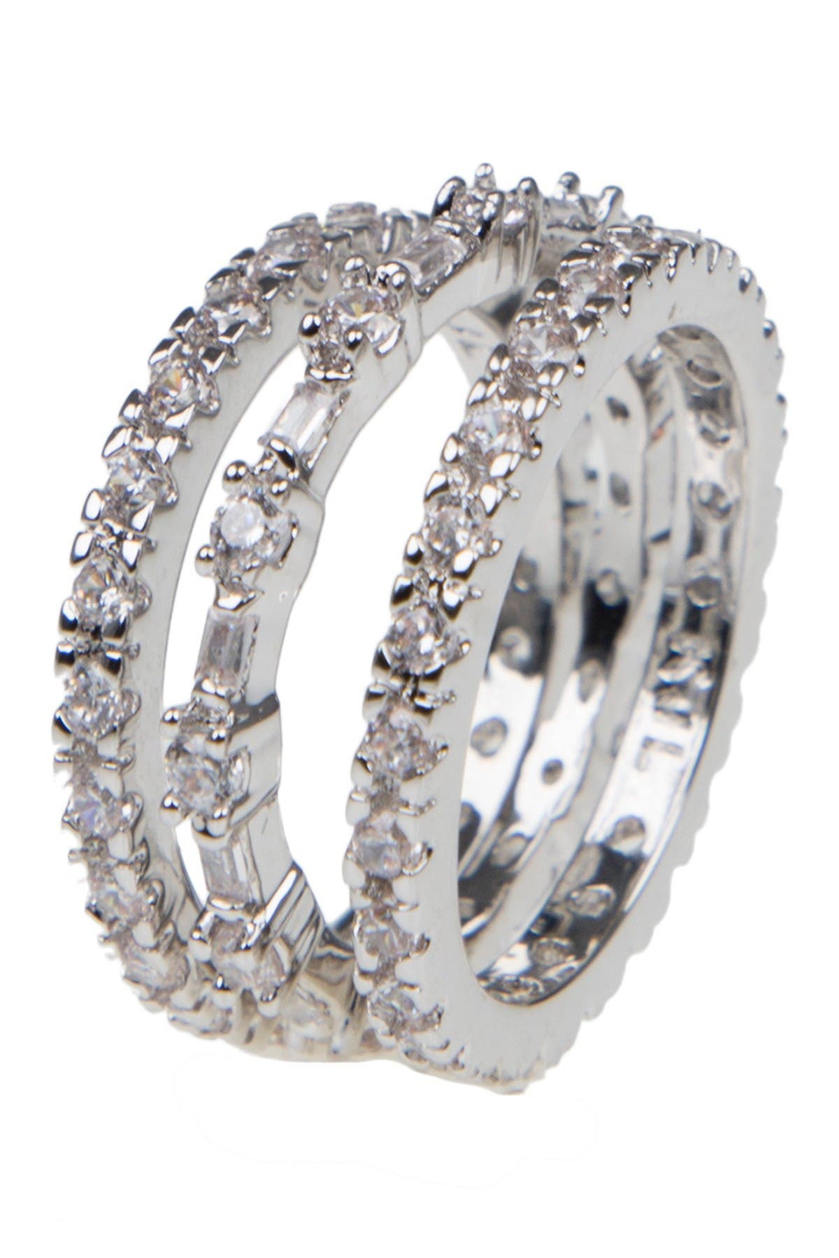 CZ by Kenneth Jay Lane Round & Baguette Cut CZ Eternity Band ...