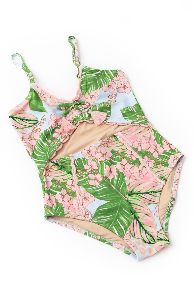 Shade Critters Kids' Monokini Shimmer Botanical One-Piece Swimsuit ...