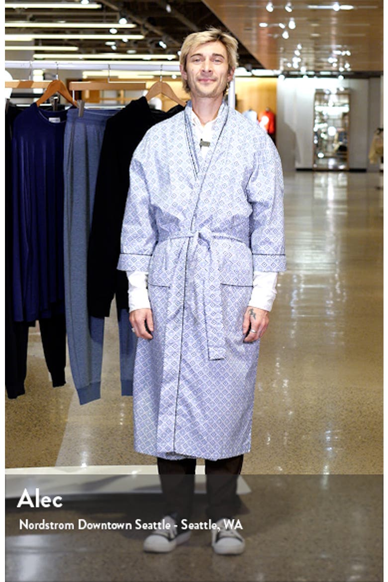 Grecian Print Woven Robe (Men) | Nordstromrack