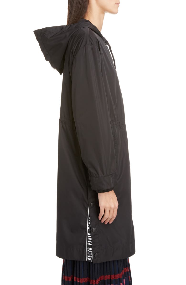 KENZO Longline Hooded Raincoat | Nordstrom