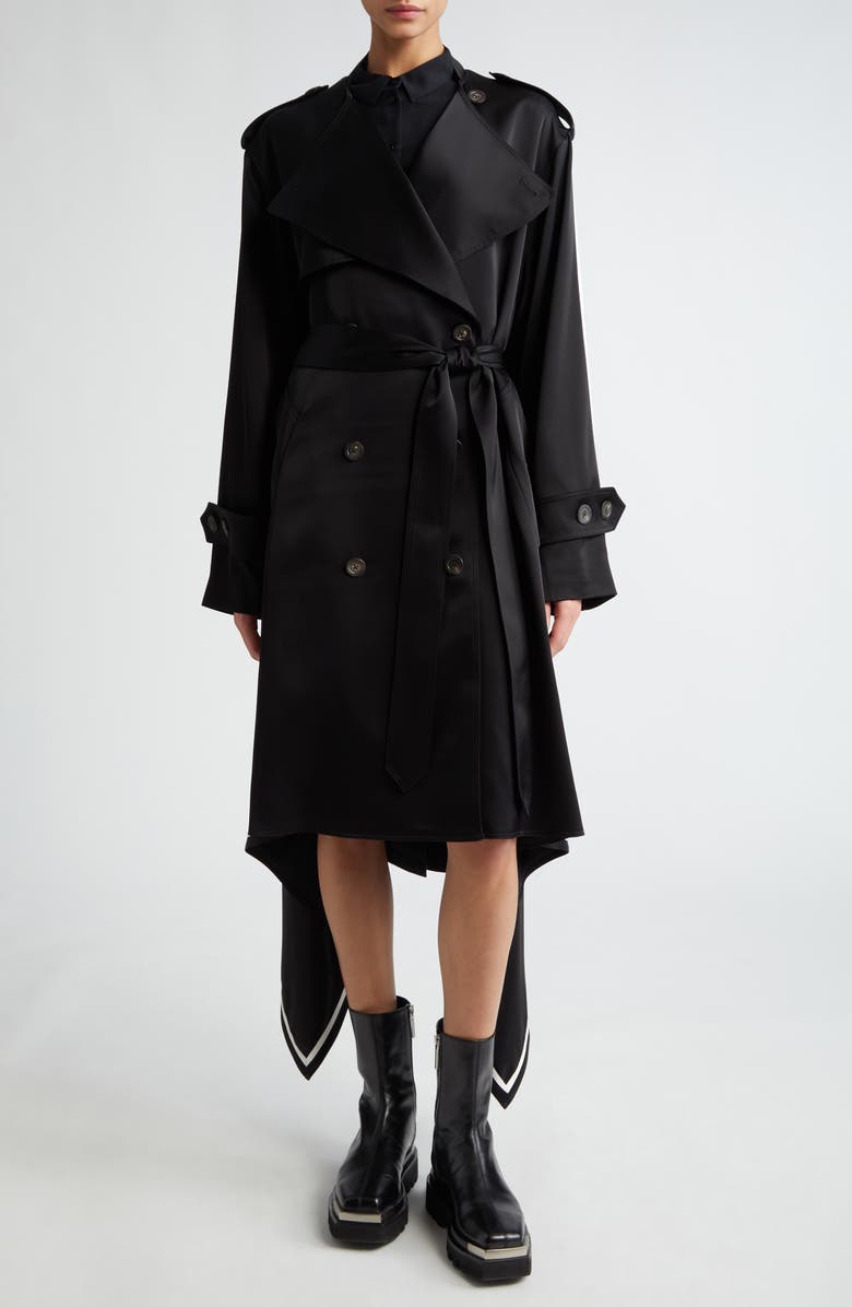 Peter Do Handkerchief Hem Satin Trench Coat | Nordstrom