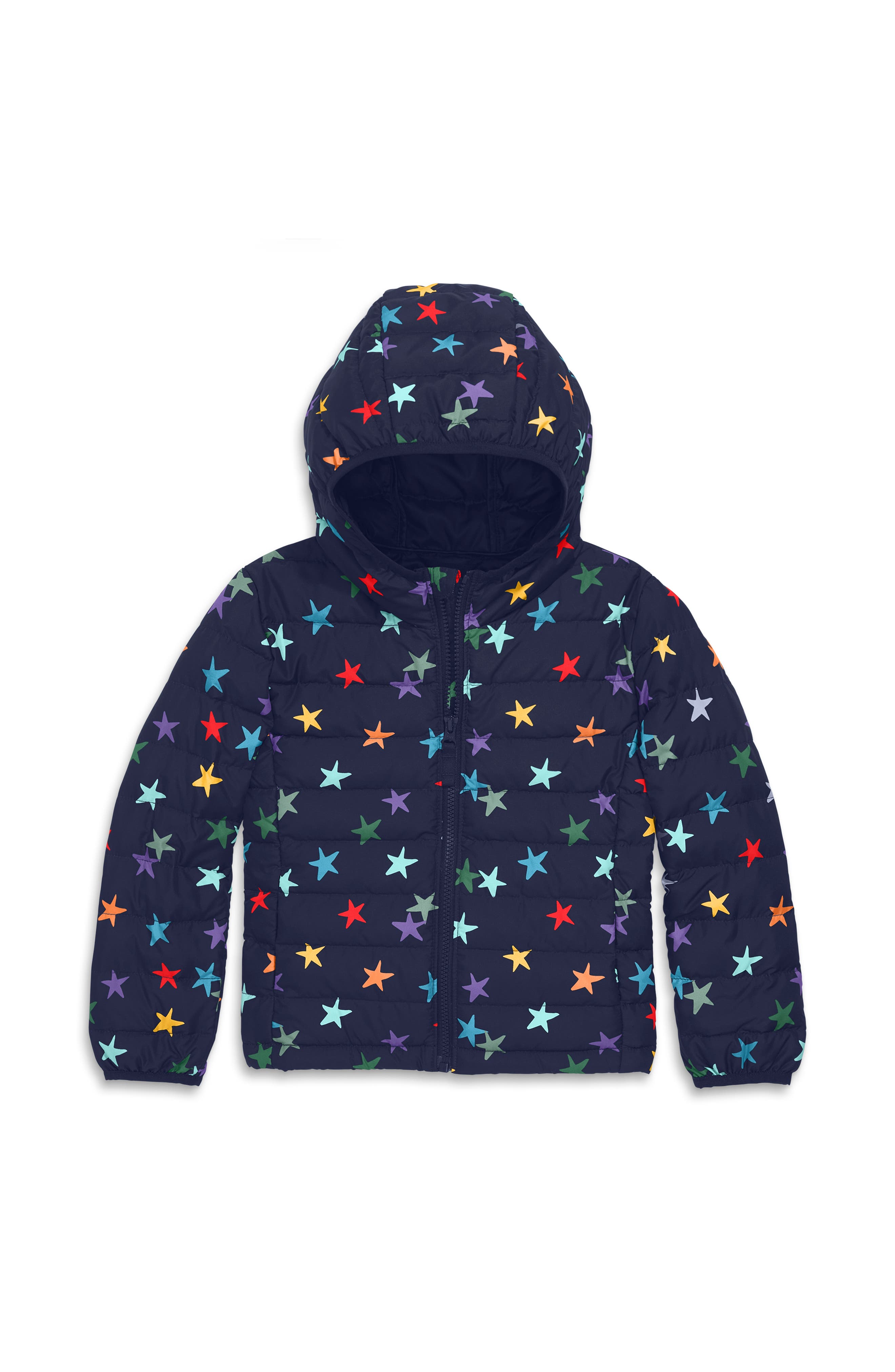 Primary Lightweight Puffer Jacket In Rainbow Confetti Stars | Nordstrom