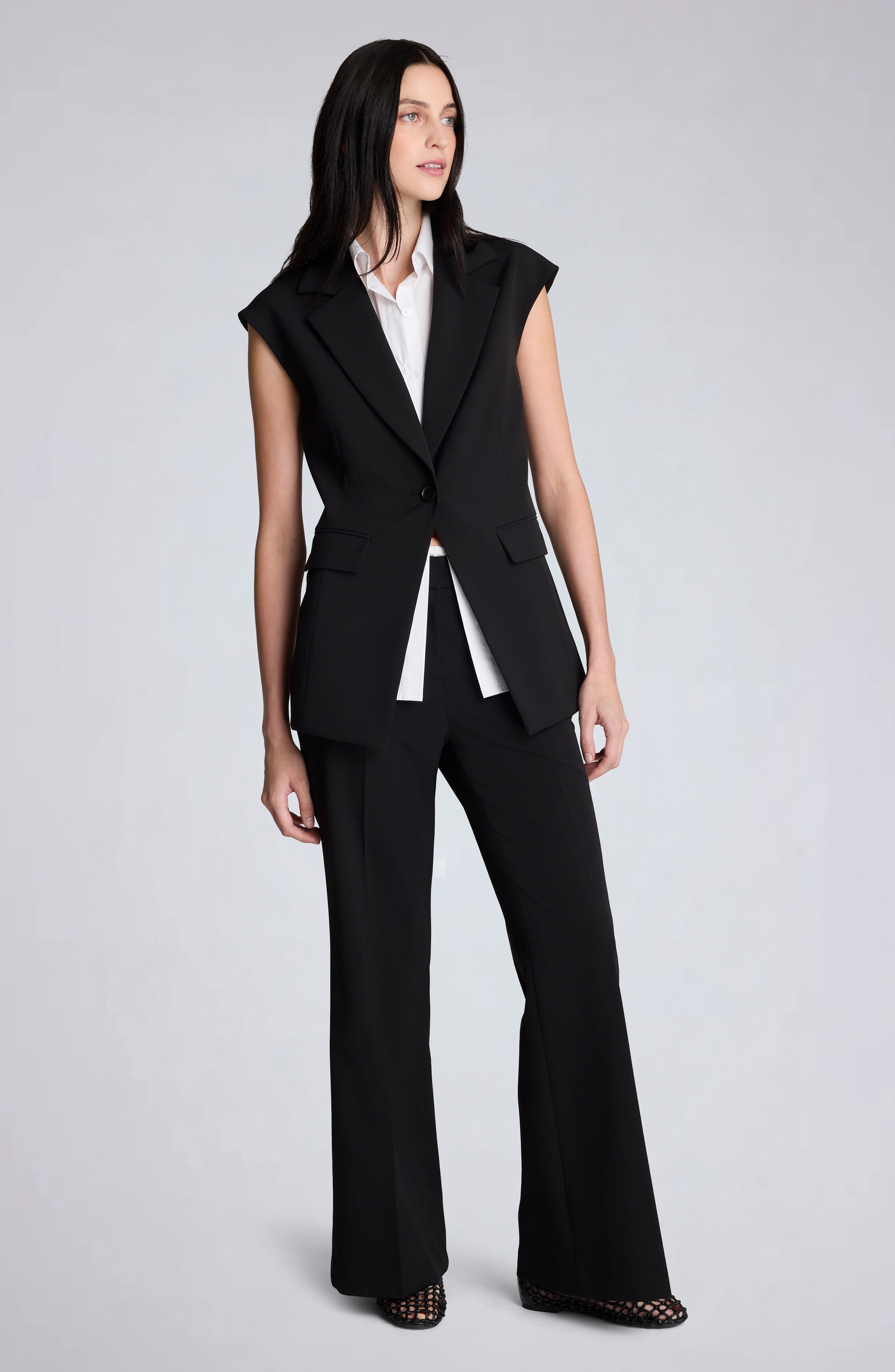 Kenneth Cole Luxe Twill Vest with Inset Shirt | Nordstromrack
