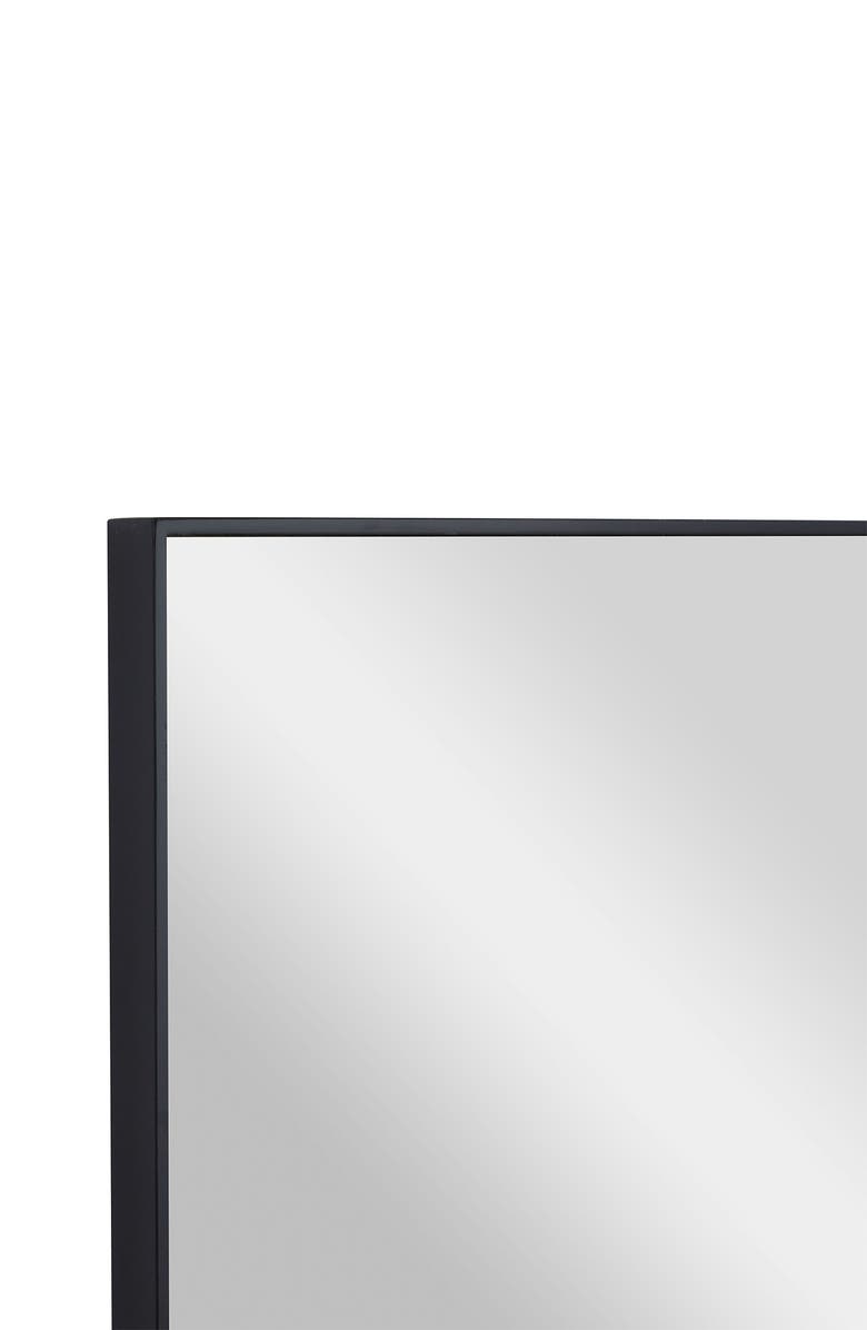 VIVIAN LUNE HOME Black Wood Rectangle Shaped Wall Mirror with Thin ...