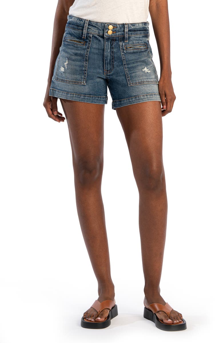 KUT from the Kloth Jane Welt Pocket High Waist Denim Shorts | Nordstrom