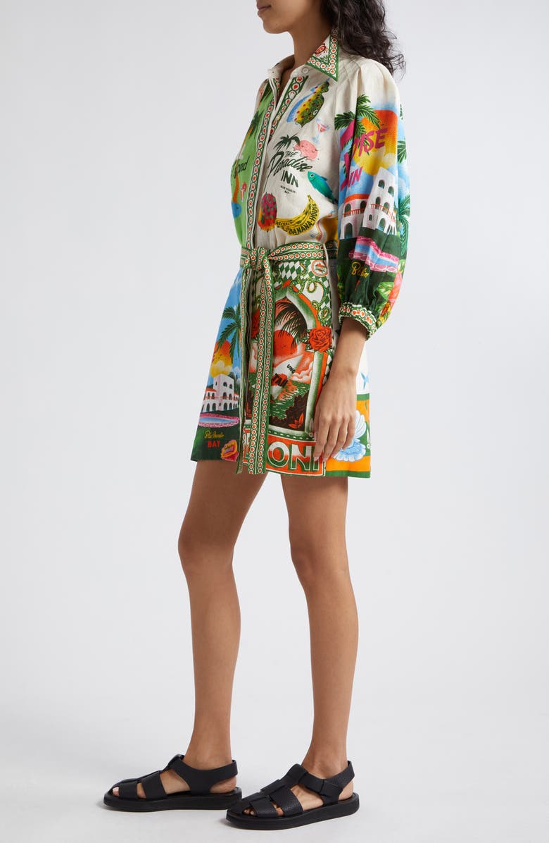 ALEMAIS Paradiso Tie Waist Long Sleeve Minidress | Nordstromrack
