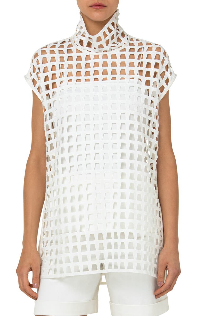 Akris Grid Trapezoid Turtleneck Tunic | Nordstromrack