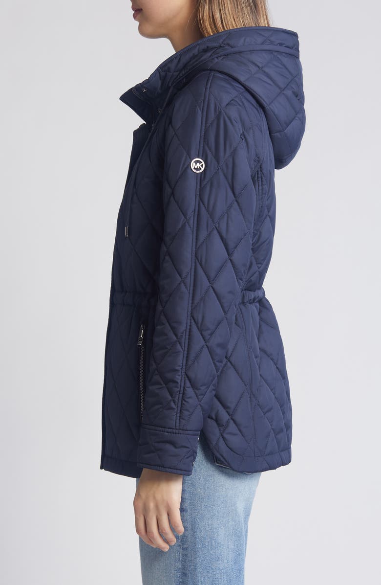 Michael Kors Water Resistant Diamond Quilted Hooded Jacket | Nordstromrack