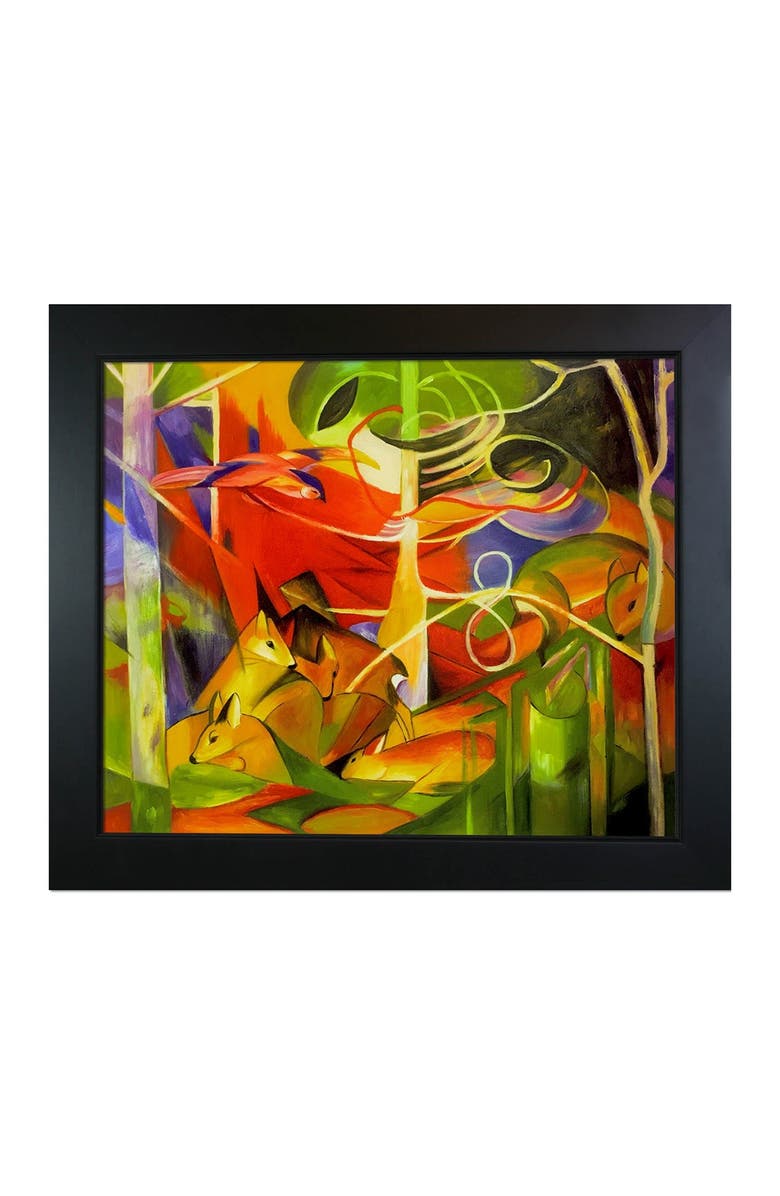 OVERSTOCK ART Deer in the Forest - Framed Oil Reproduction of an ...