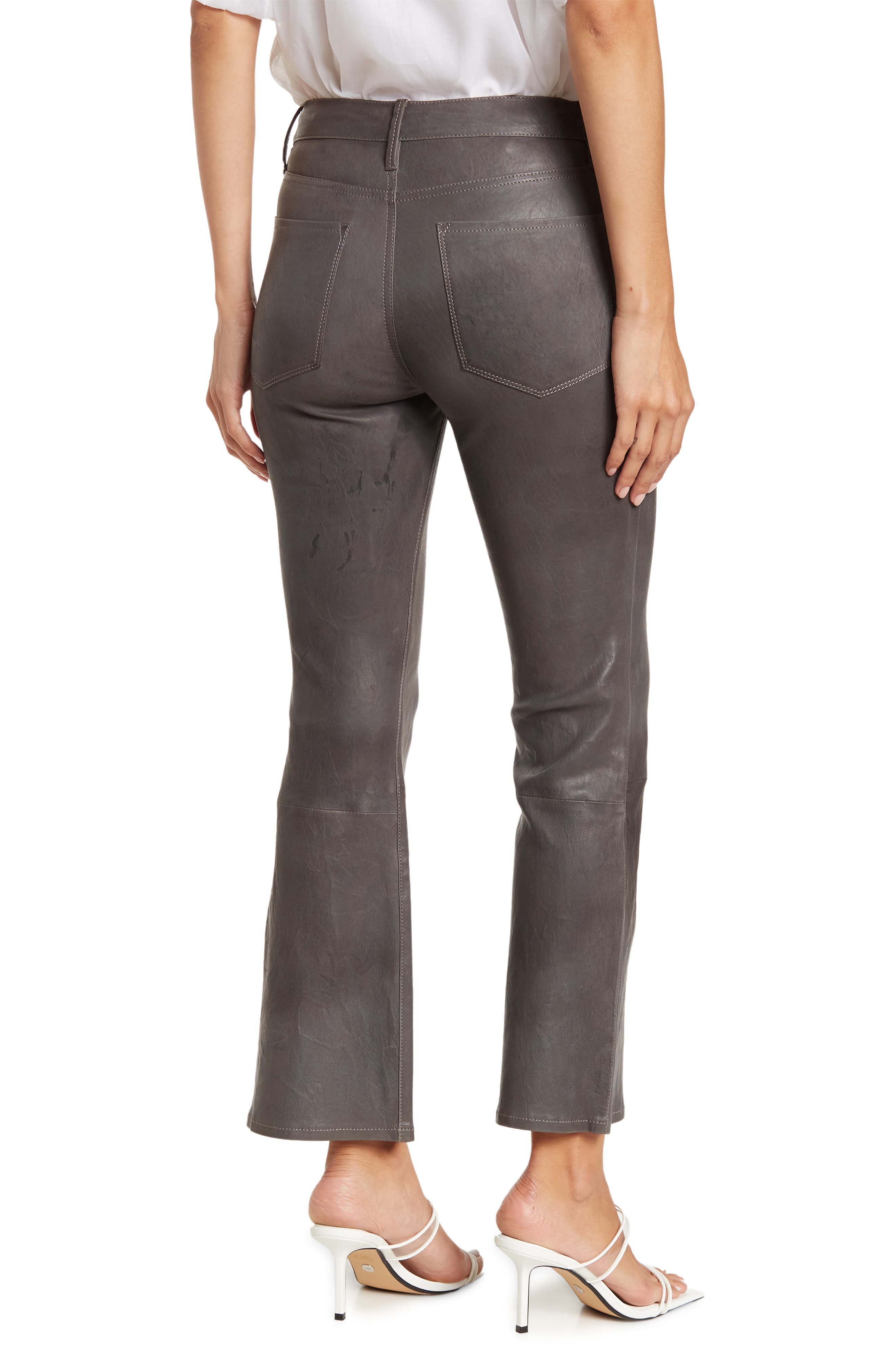 FRAME Le Crop Mini Leather Cropped Pants | Nordstrom