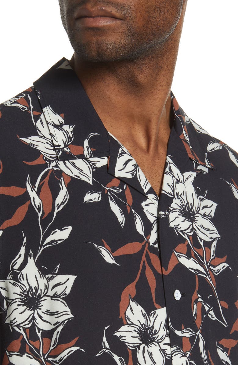 rag & bone Avery Floral Print Camp Shirt | Nordstromrack