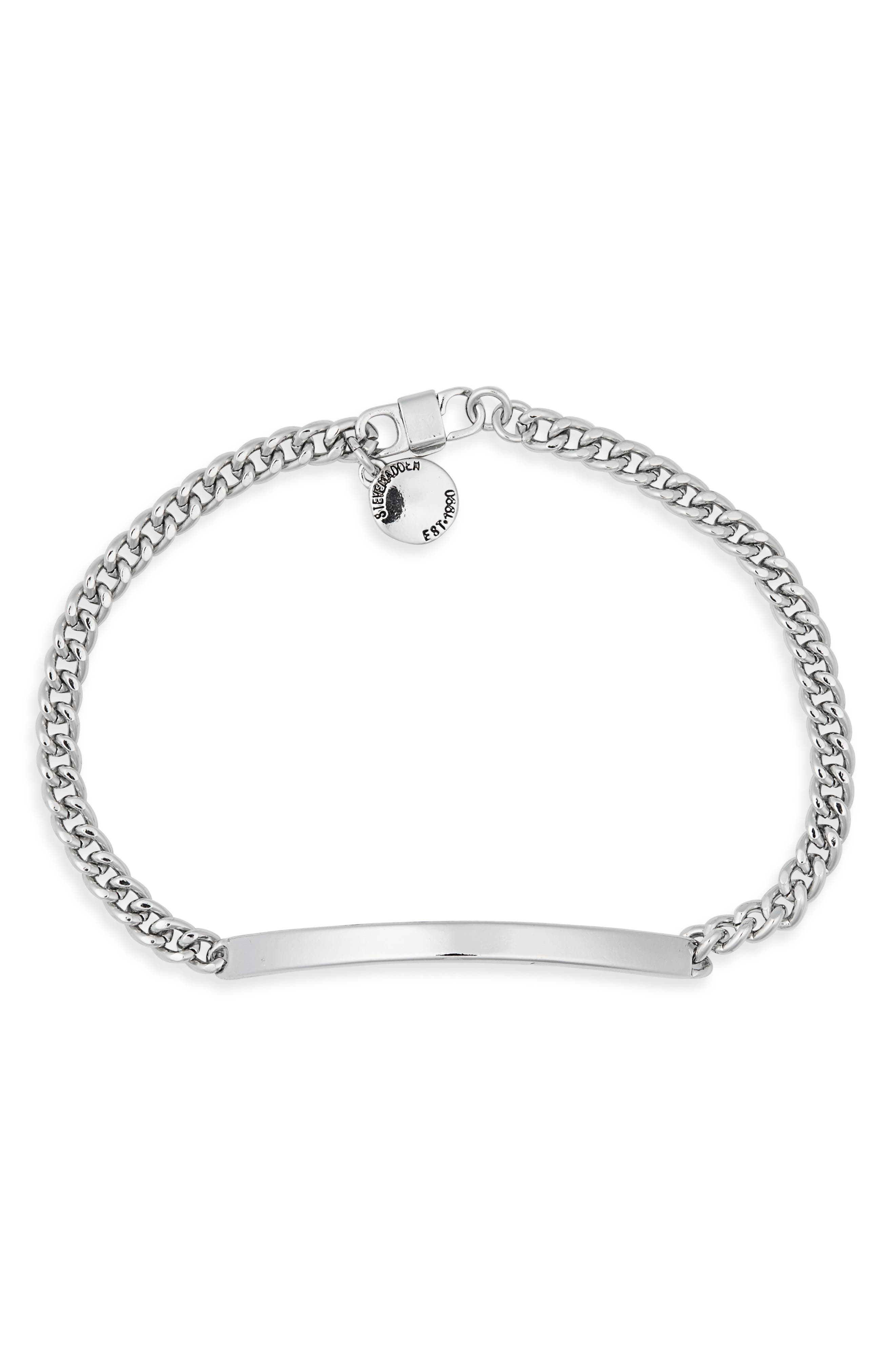 Steve Madden Small Skinny Bar Chain Link Bracelet | Nordstromrack