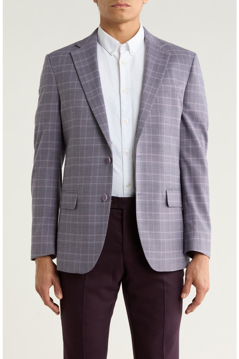 Purple Plaid Notch Lapel Blazer (Men) | Nordstromrack
