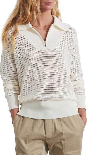 Varley Cole Mesh Stitch Polo Sweater | Nordstrom
