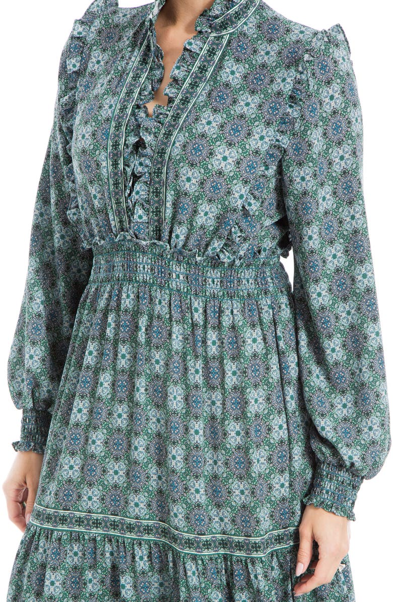 MAX STUDIO Tiered Long Sleeve Maxi Dress | Nordstromrack