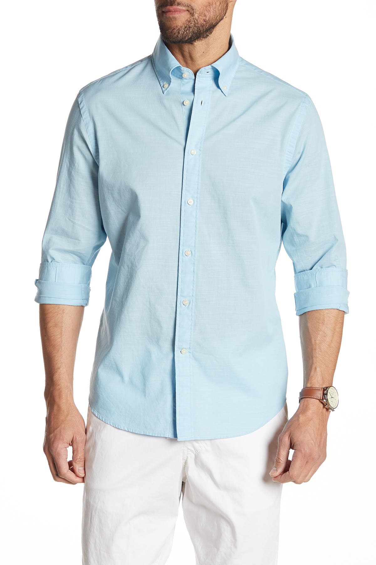 Thomas Dean Solid Long Sleeve Shirt | Nordstromrack