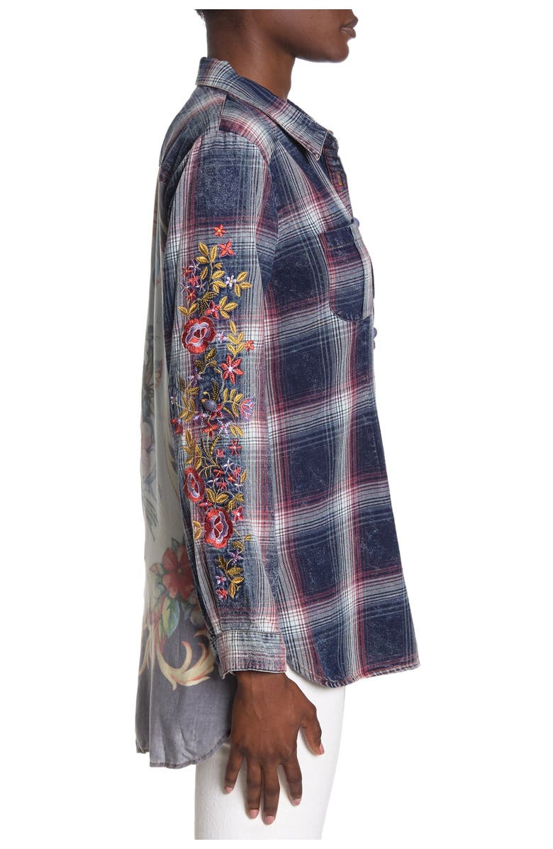 ARATTA Barbara Plaid Embroidered Shirt | Nordstromrack