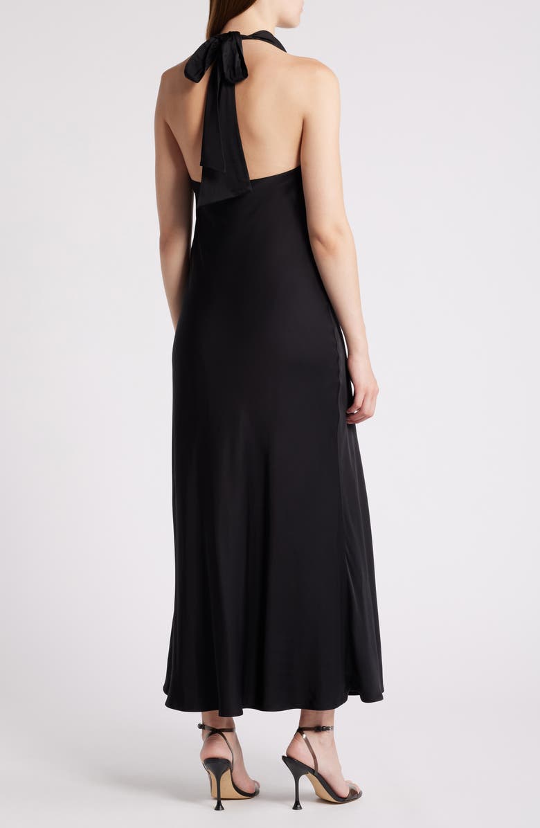 French Connection Ennis Satin Halter Midi Dress | Nordstromrack