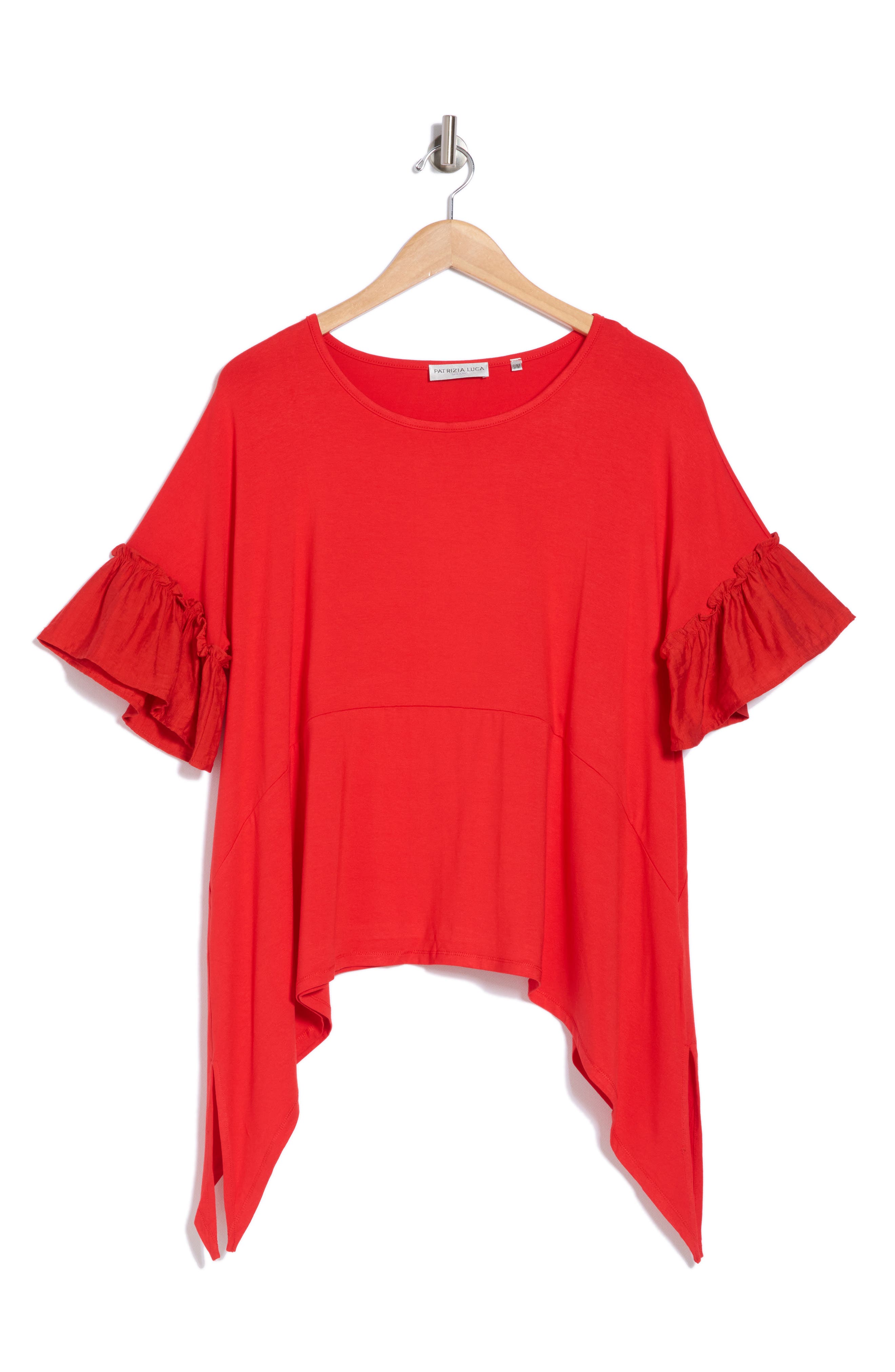 Ruffle Short Sleeve Sharkbite Hem Top (Women) | Nordstromrack