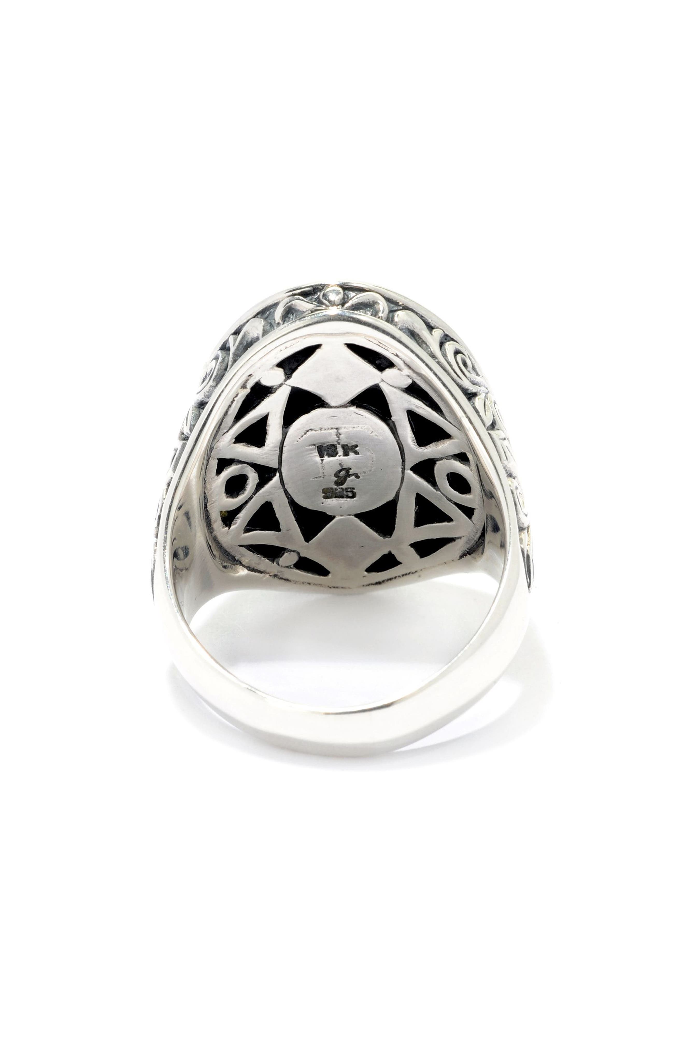 SAMUEL B. 18k Gold & Sterling Silver Two-Tone Cross Ring | Nordstromrack