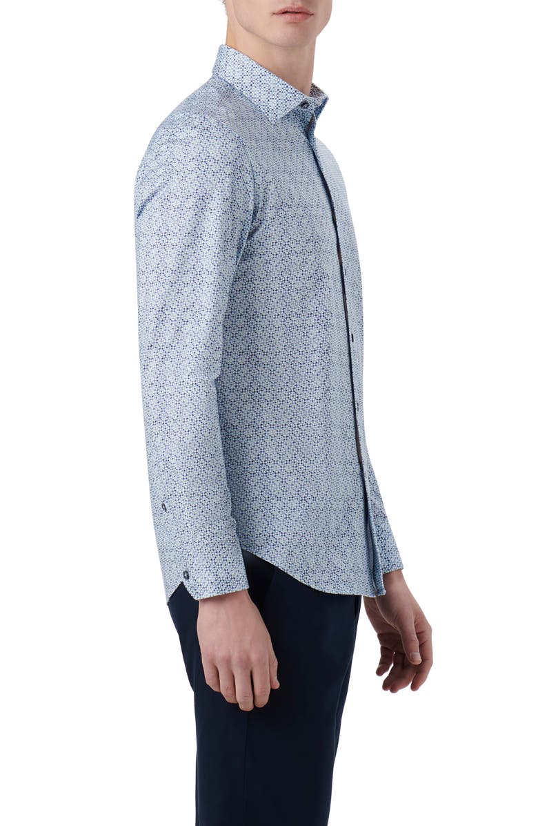 Bugatchi James OoohCotton® Geometric Print Button-Up Shirt | Nordstromrack