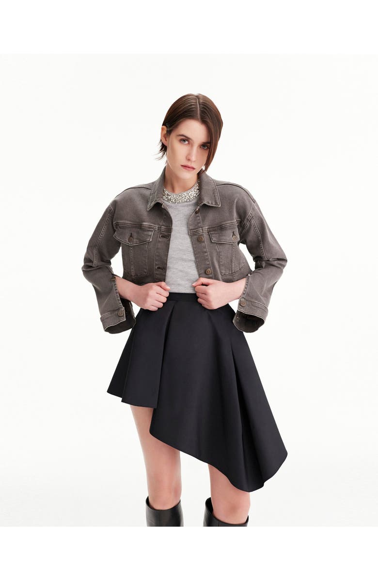 THEO The Label Theia Taffeta Mini Asymmetrical Skirt | Nordstrom