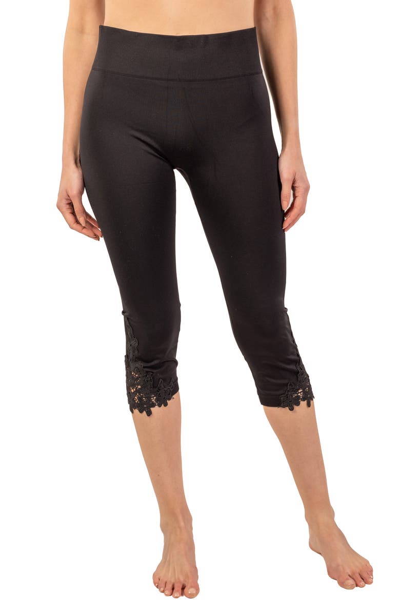 BODY BEAUTIFUL Lace Capri Shapewear Leggings | Nordstromrack