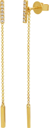 Bony Levy Aviva Diamond Linear Drop Earrings | Nordstrom