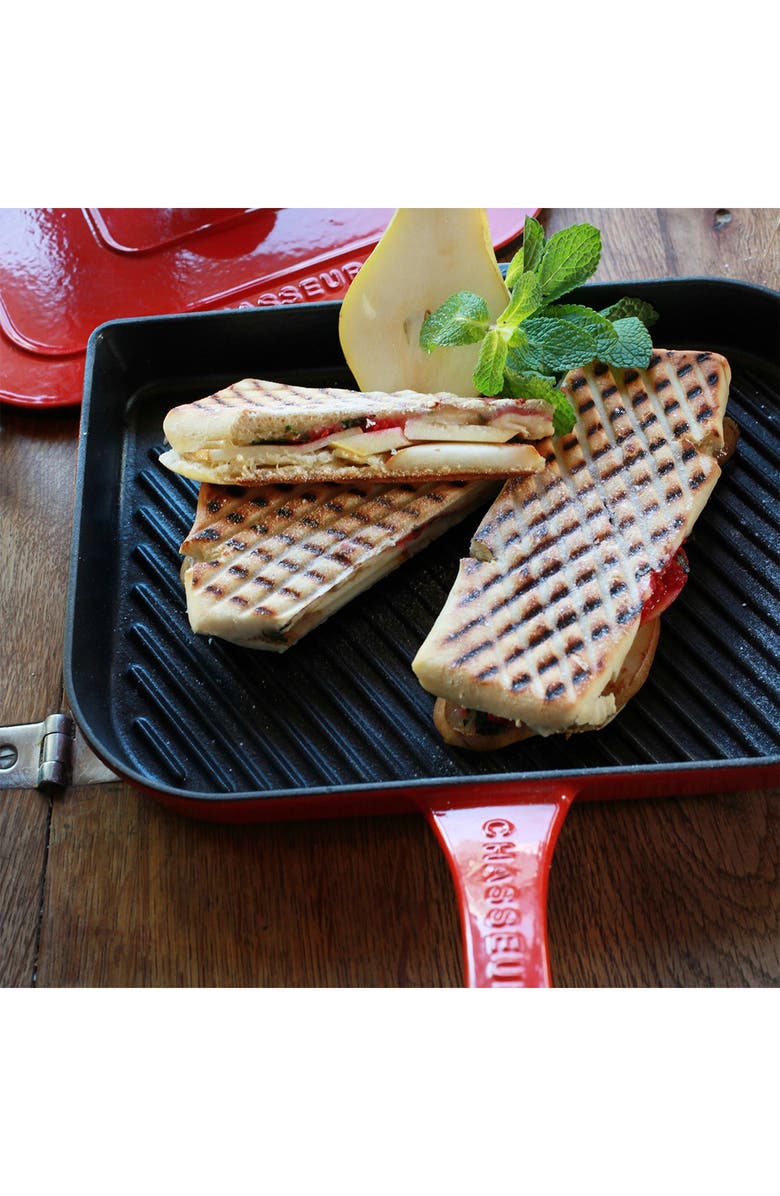 FRENCH HOME 10" Red French Enameled Cast Iron Panini Press | Nordstromrack