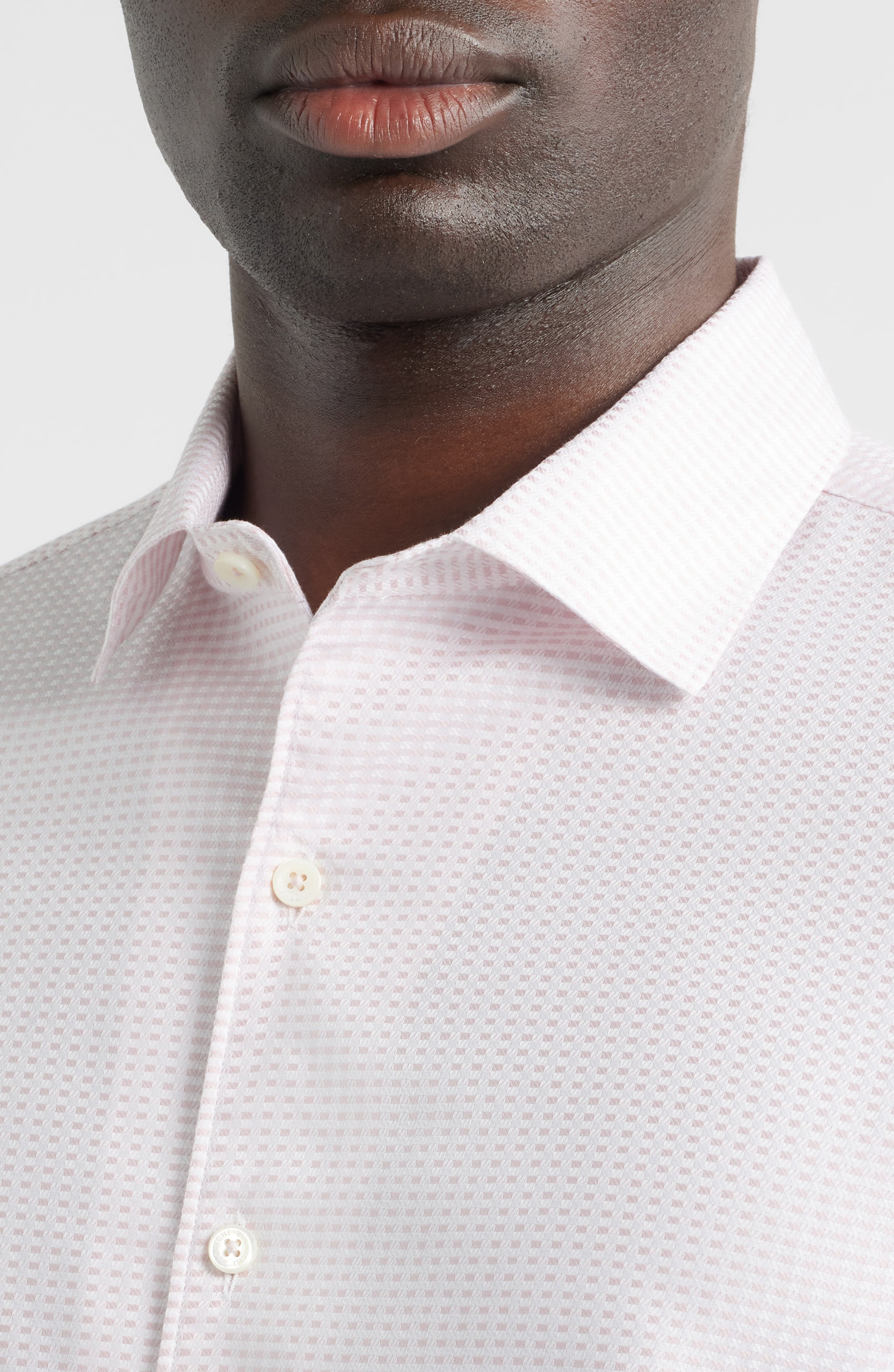 Bugatchi Alvin Shaped Fit Mini Check Button-Up Shirt | Nordstromrack