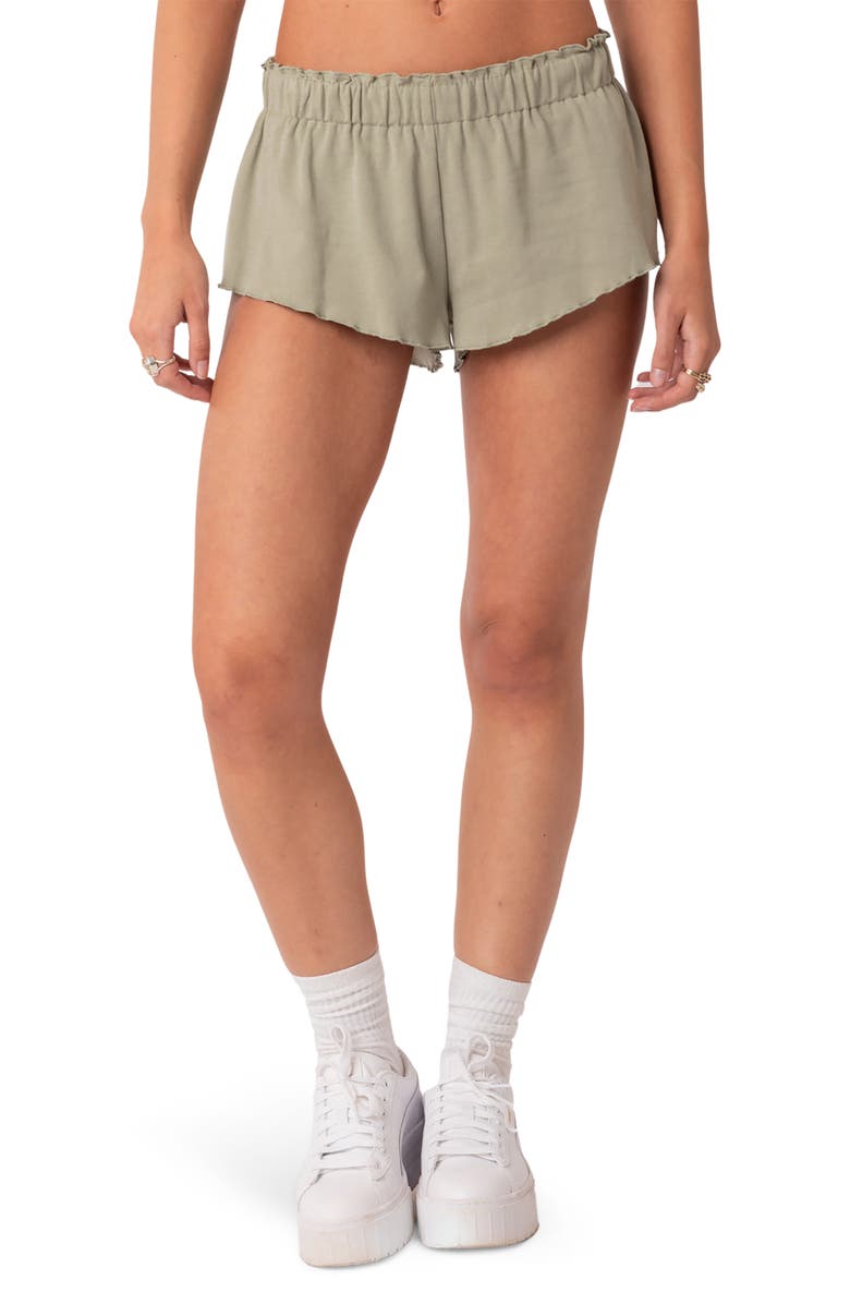 EDIKTED Lettuce Trim Micro Shorts | Nordstrom