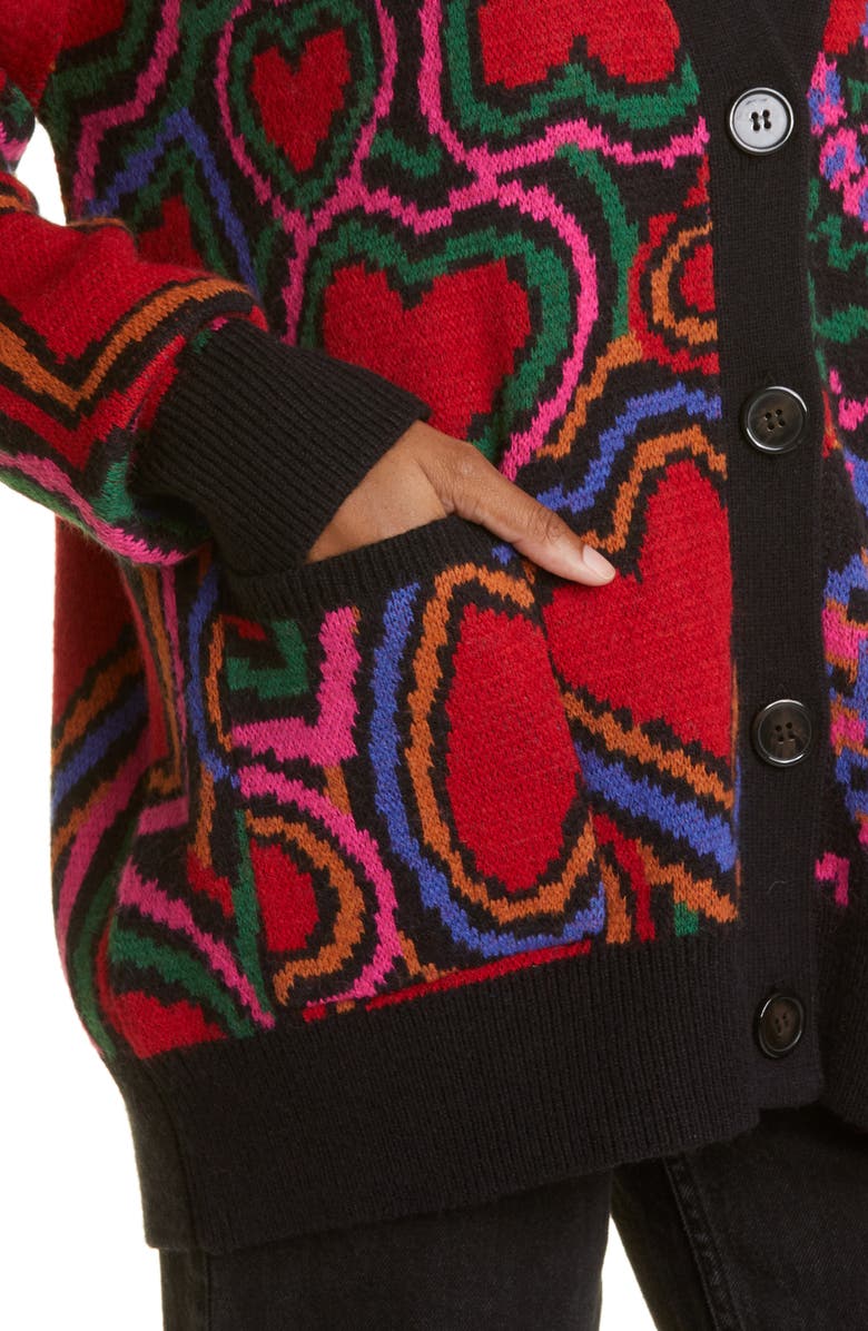 FARM Rio Mixed Rainbow Wild Hearts Snake Cardigan | Nordstromrack