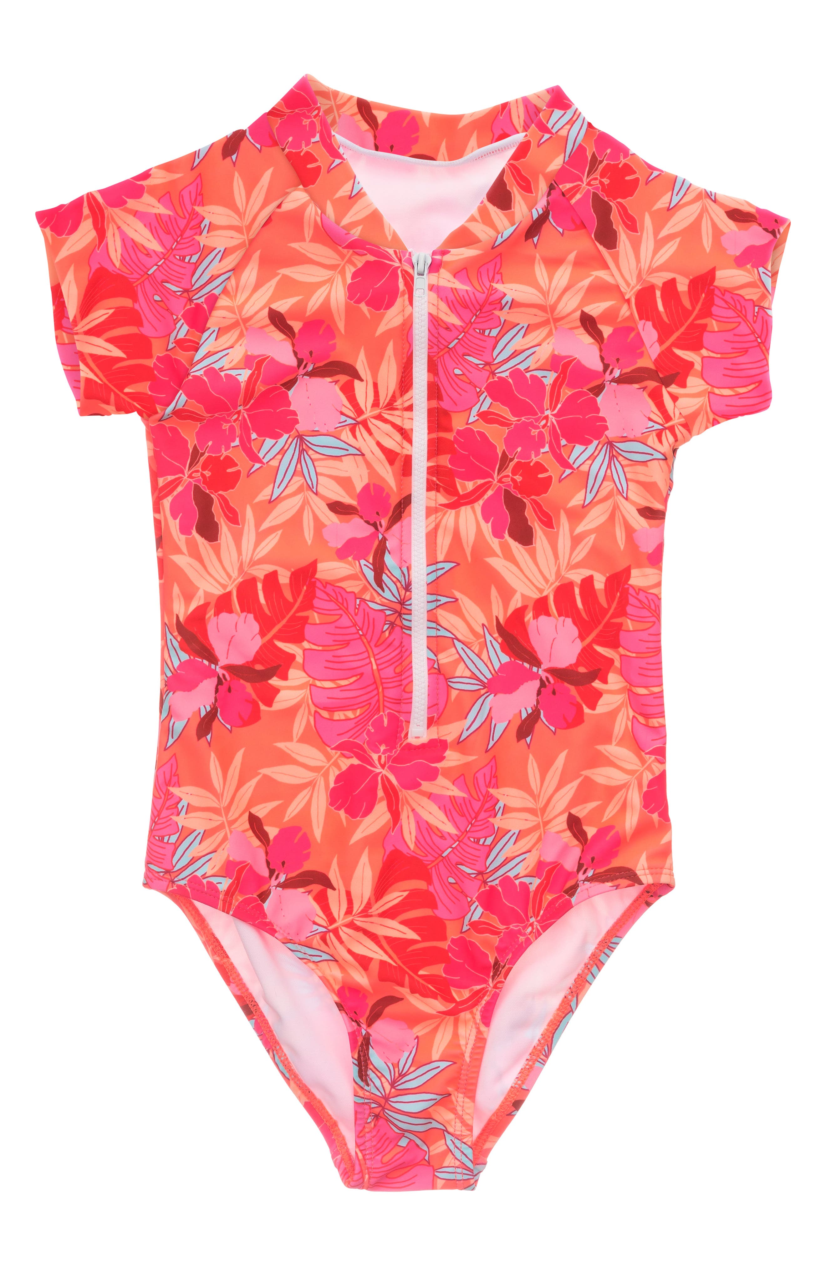 Snapper Rock Kids' Tropical Punch One-Piece Rashguard Swimsuit | Nordstrom