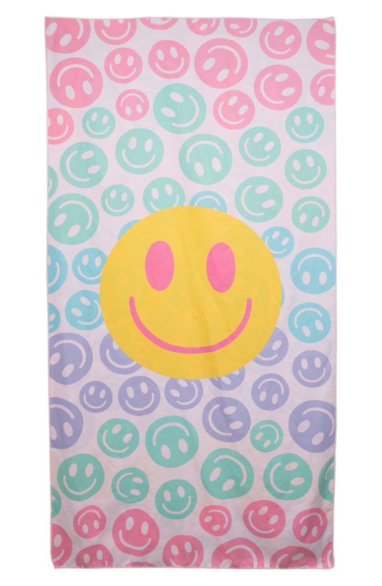 Katydid Pastel Happy Face Quick Dry Beach Towel | Nordstromrack
