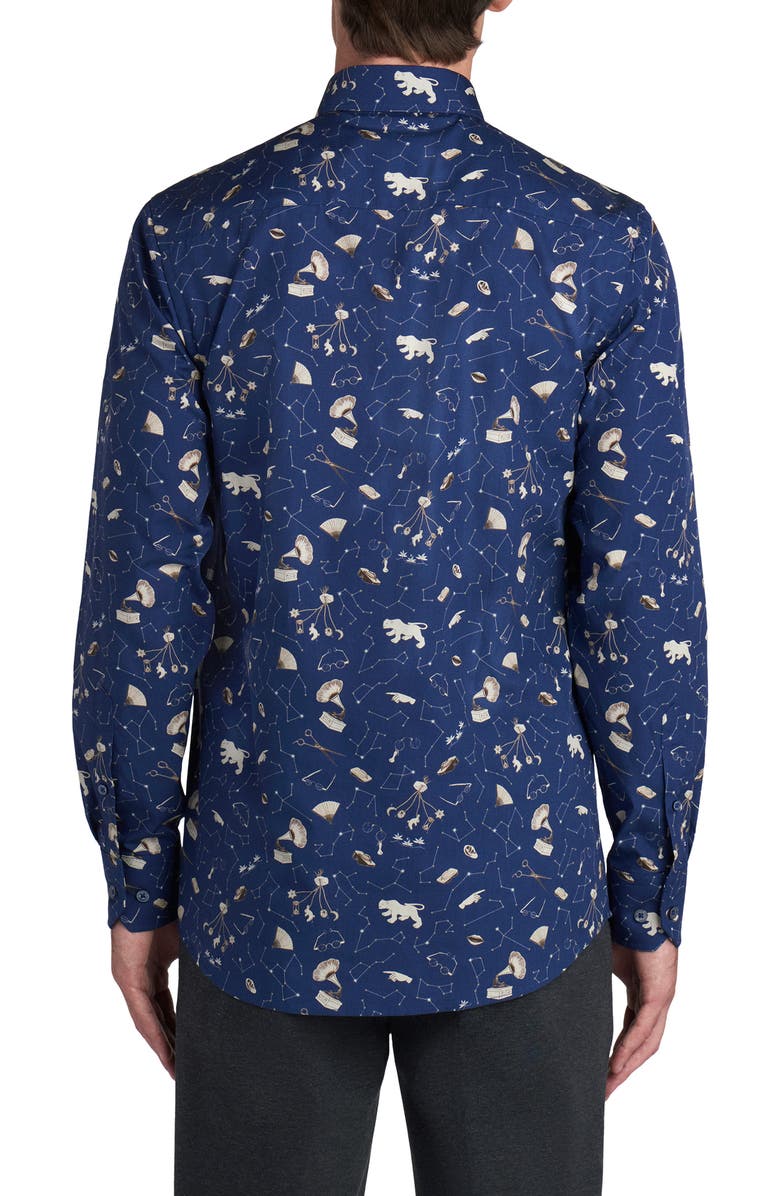 Bugatchi Liberty Shaped Fit Stretch Cotton Button-Up Shirt | Nordstrom