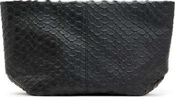 AllSaints Hex Snakeskin Embossed Leather Zip Pouch | Nordstrom