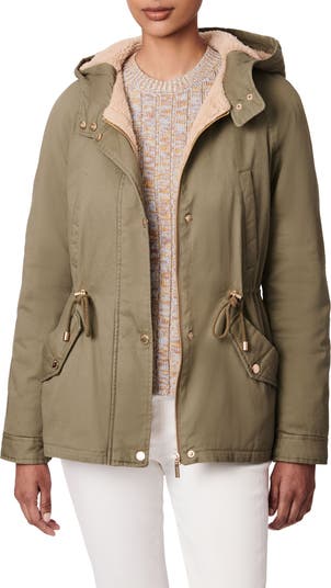 Bernardo Faux Shearling Lined Hooded Utility Jacket | Nordstromrack