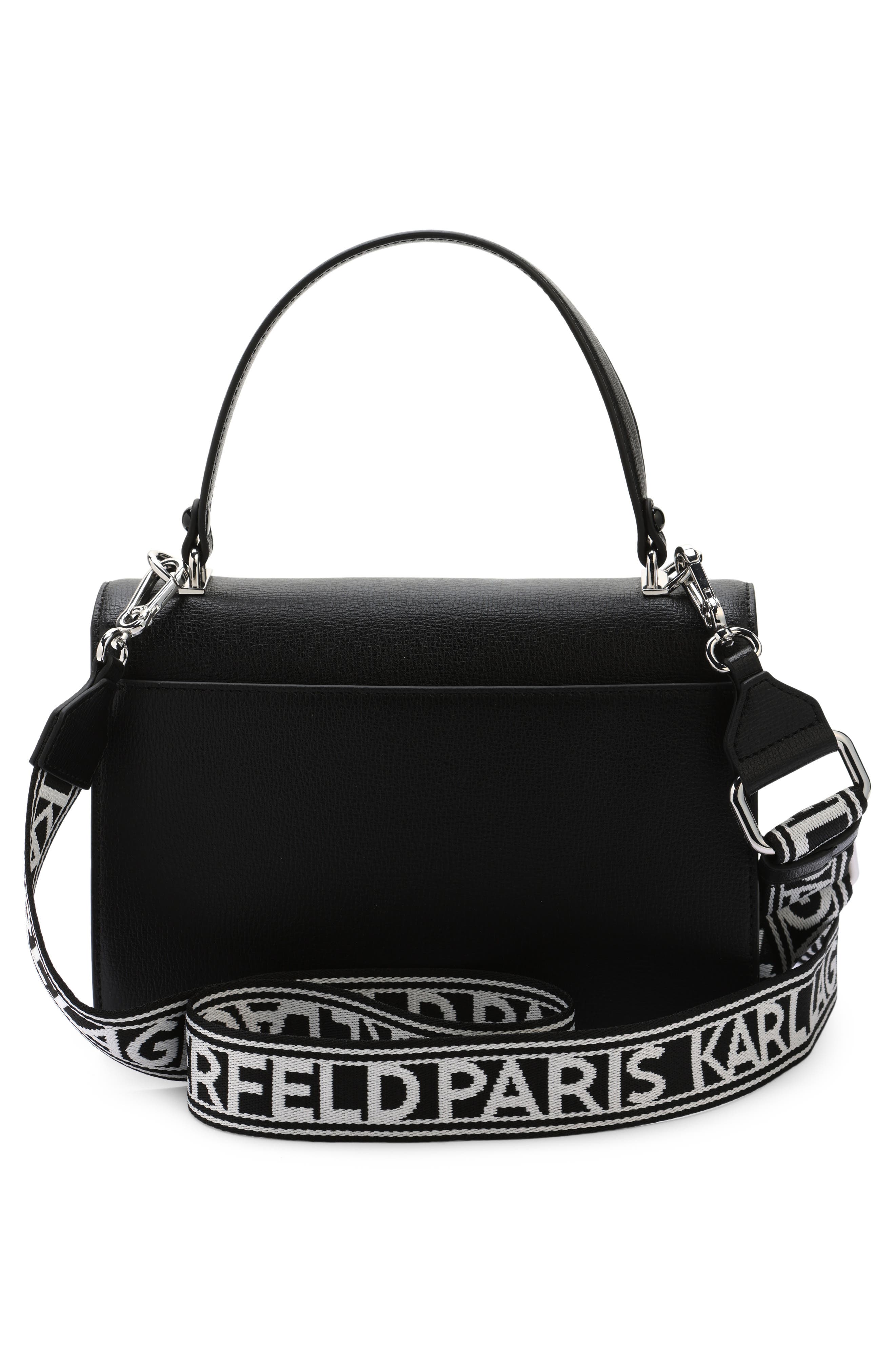 KARL LAGERFELD PARIS Simone Studded Top Handle Leather Bag | Nordstromrack